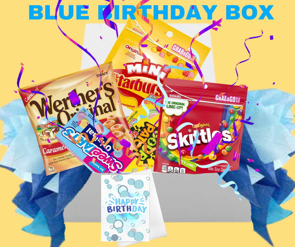 "Make it a Gift" BLUE BIRTHDAY GIFT BOX - Gift Box - add on to your di ...